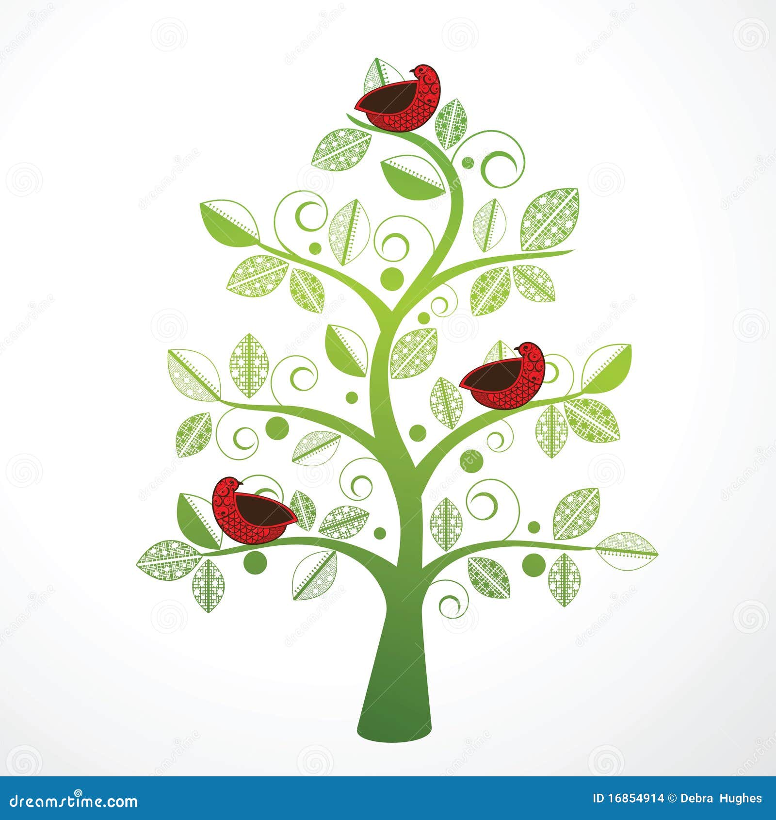 Decorative Tree Silhouette Cartoon Vector | CartoonDealer.com #74701955