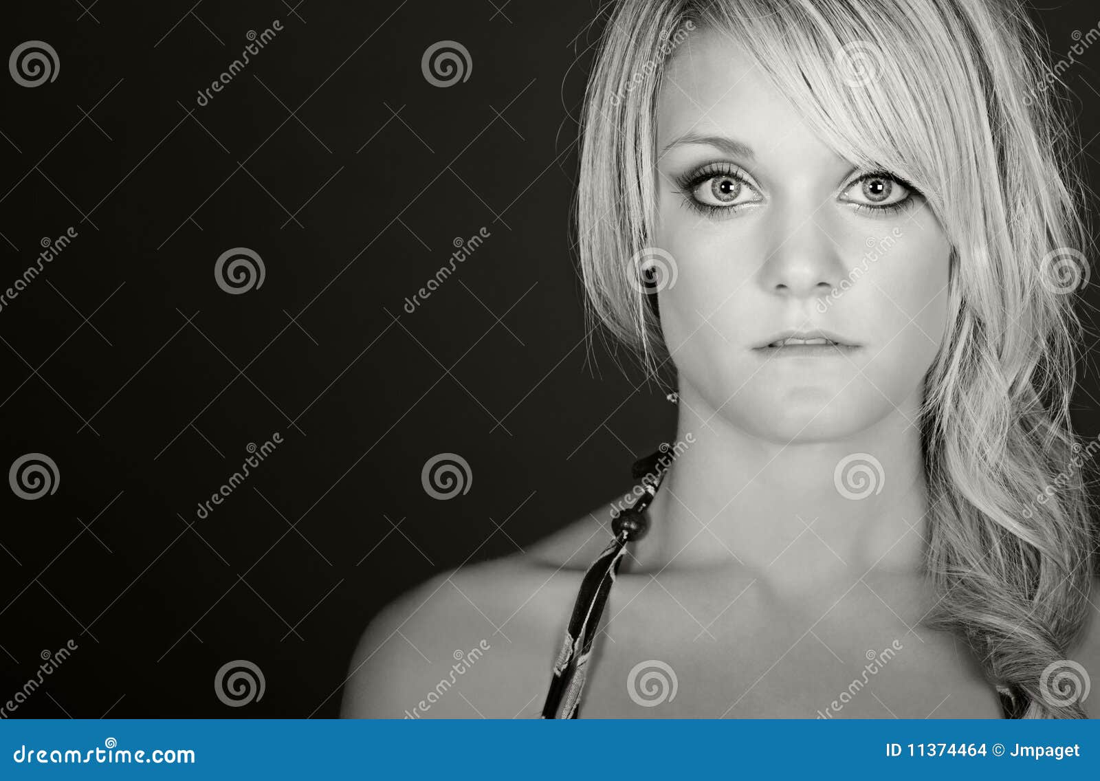 Pretty Blonde Haired Teen Staring into the Camera Stock Photo - Image ...