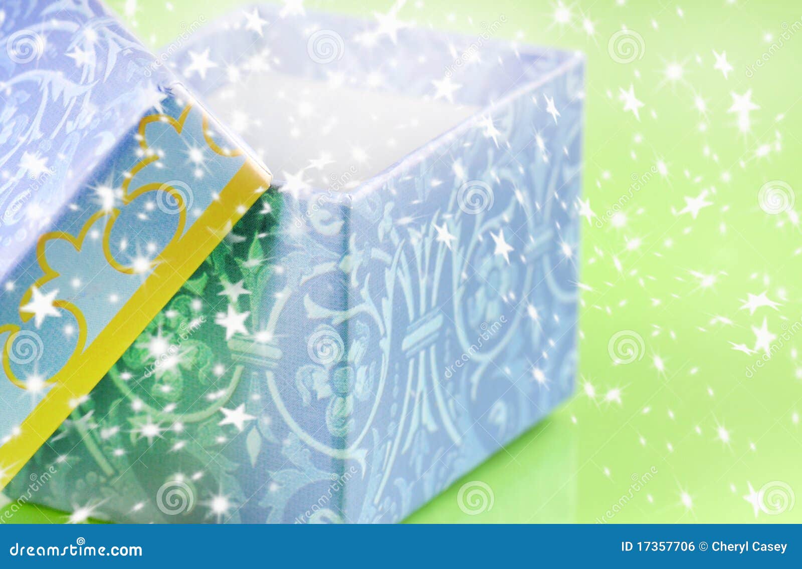 Pretty blue box stock photo. Image of elegant, birthday - 17357706