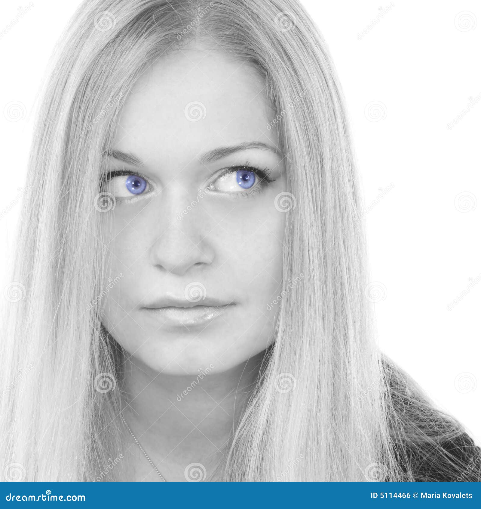 Pretty blue-eyed woman stock photo. Image of stylish, head - 5114466