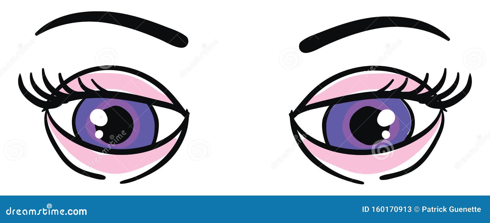 Pretty Blue Eyes, Illustration, Vector Stock Vector - Illustration of ...