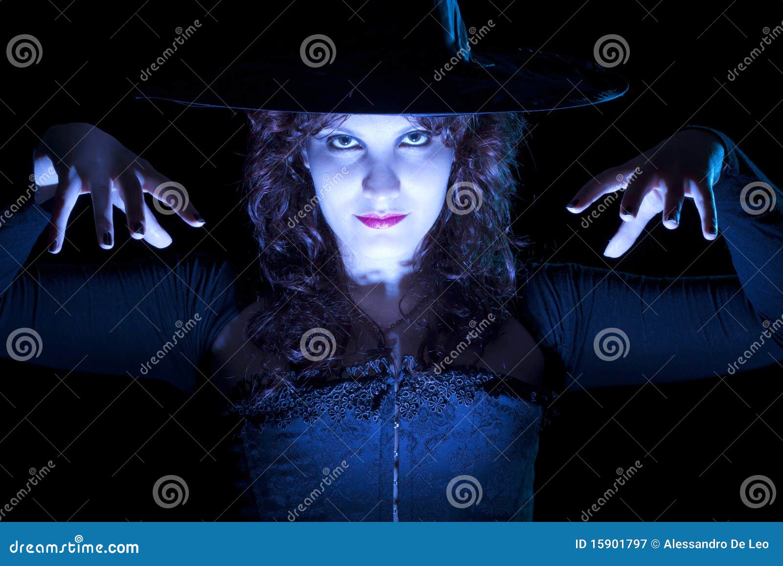 Pretty Blue Witch stock image. Image of cold, corset - 15901797