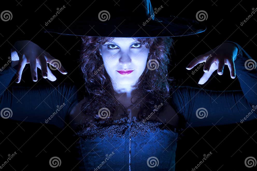 Pretty Blue Witch stock image. Image of cold, corset - 15901797