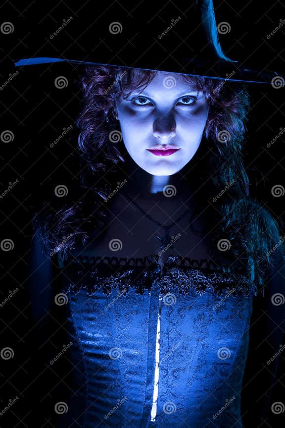 Pretty Blue Witch stock photo. Image of blue, attractive - 15901908
