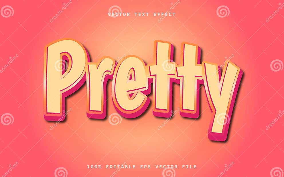 Pretty Bold Text Effect Editable Modern Lettering Typography Font Style ...