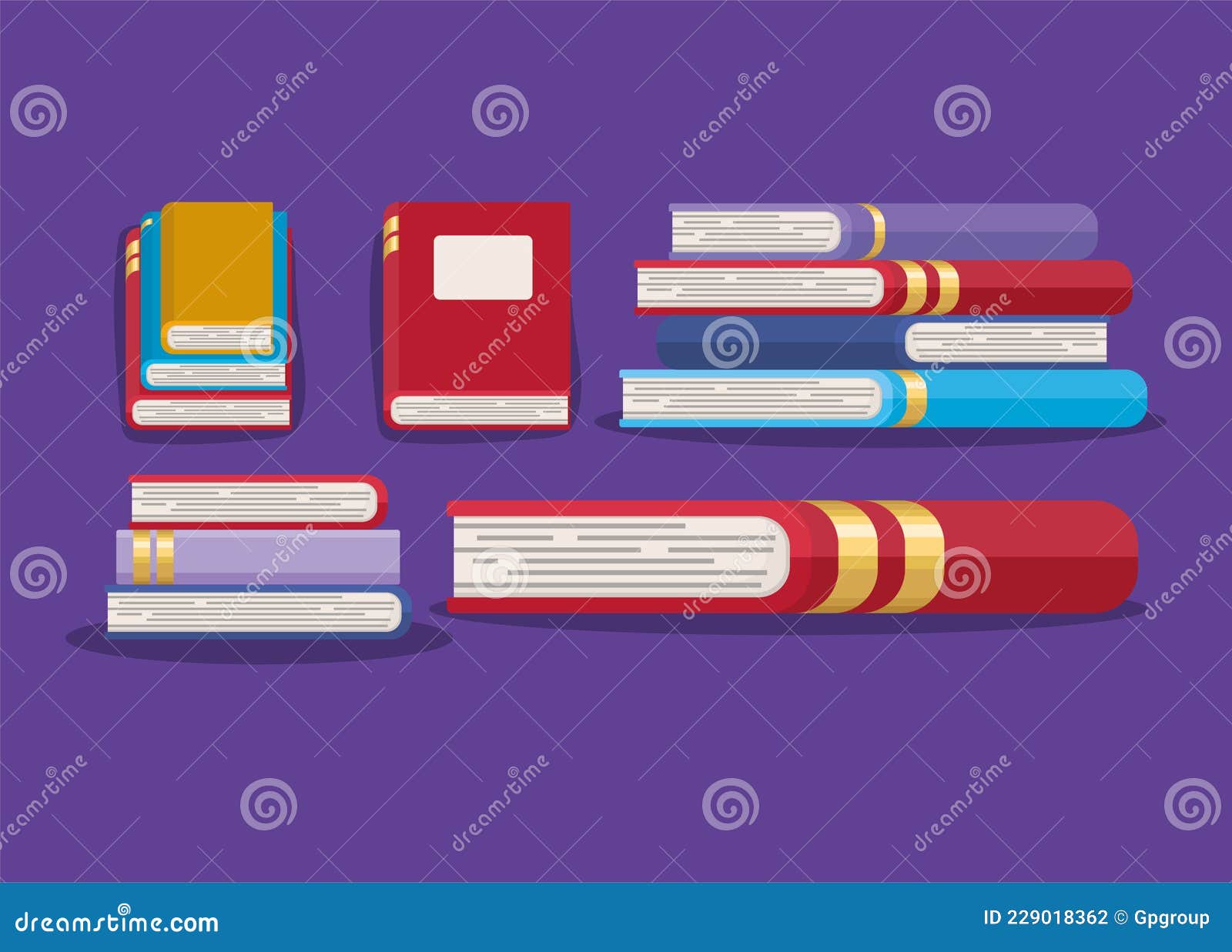 Pretty books design stock vector. Illustration of paperwork - 229018362