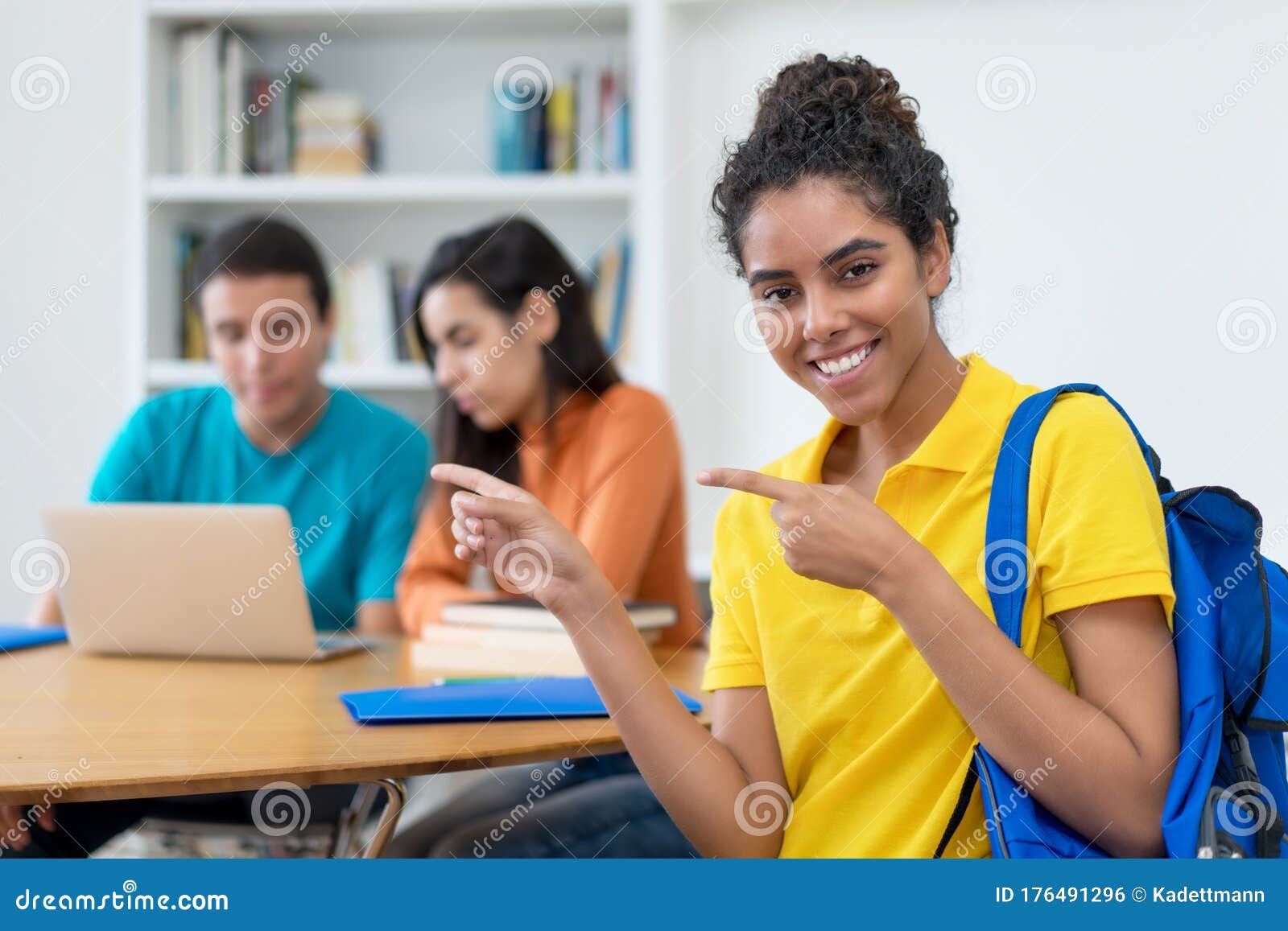 Pretty Brazilian Female Students with Group of Computer Science ...