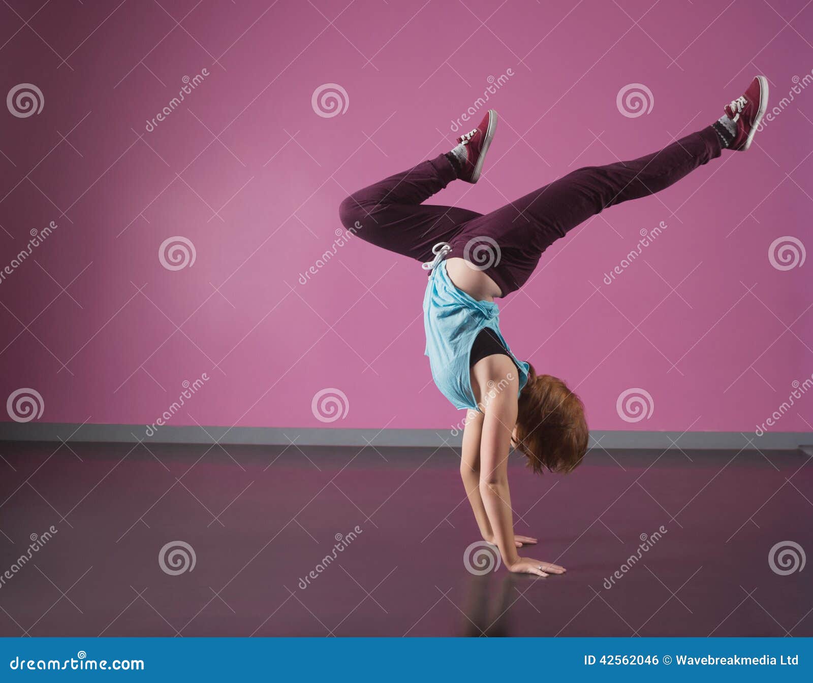 Pretty Break Dancer Doing a Handstand Stock Photo - Image of dance ...