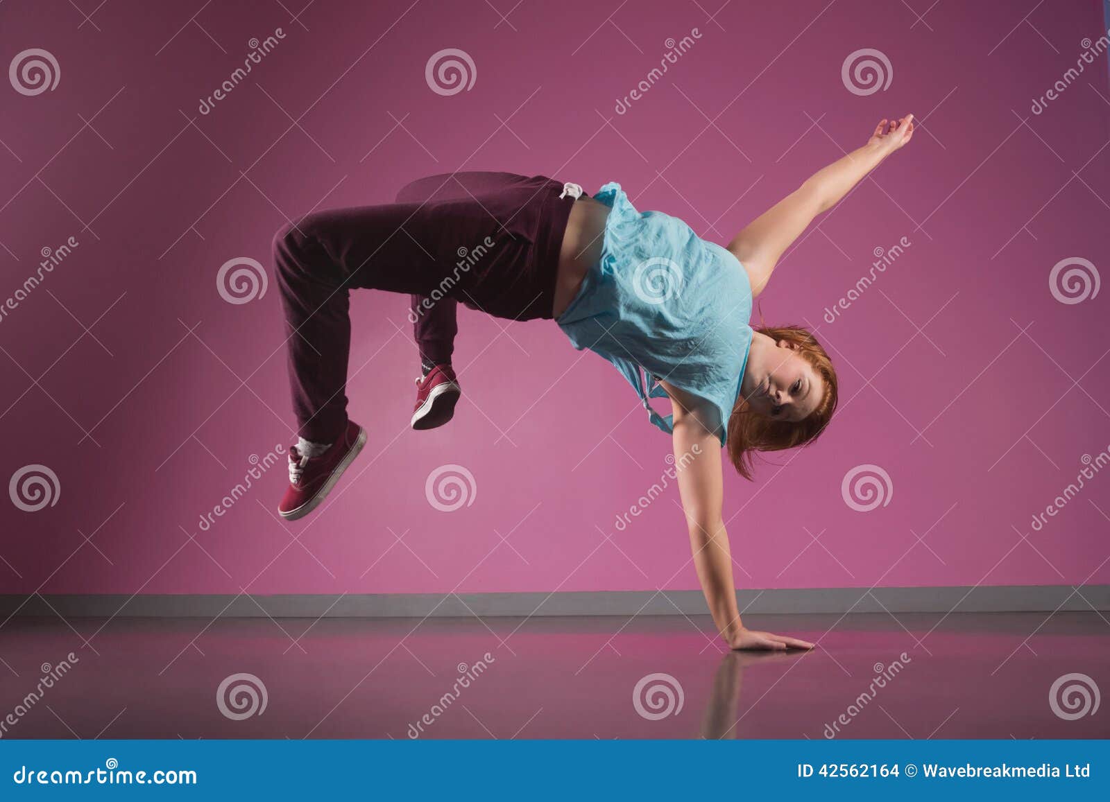 Pretty Break Dancer Doing a Handstand Stock Photo - Image of balance ...