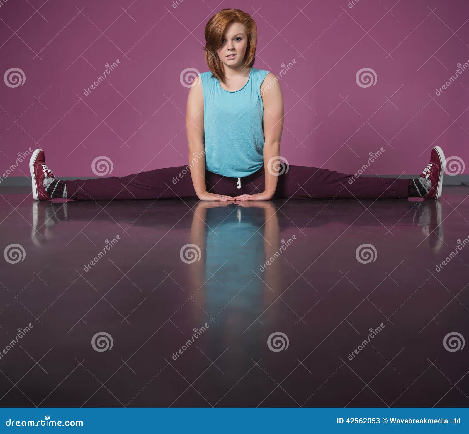 Pretty Break Dancer Doing the Splits Stock Image - Image of camera ...