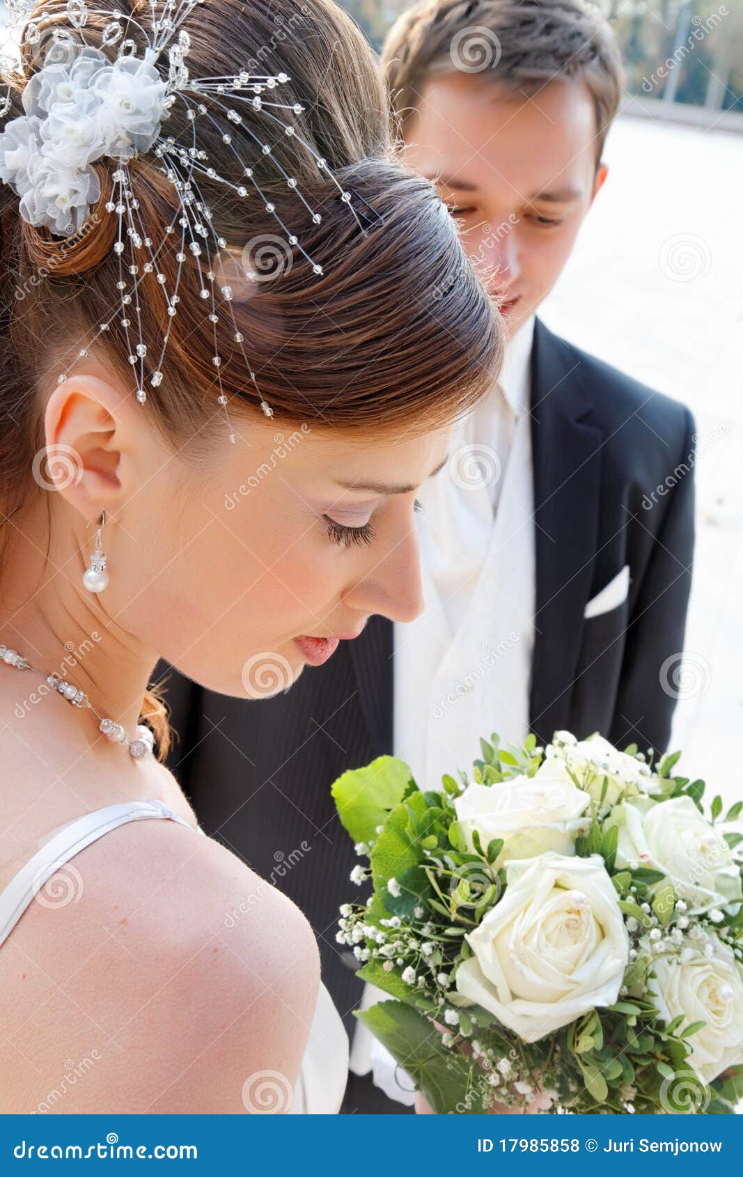 Pretty Bride. stock photo. Image of beautiful, groom - 17985858