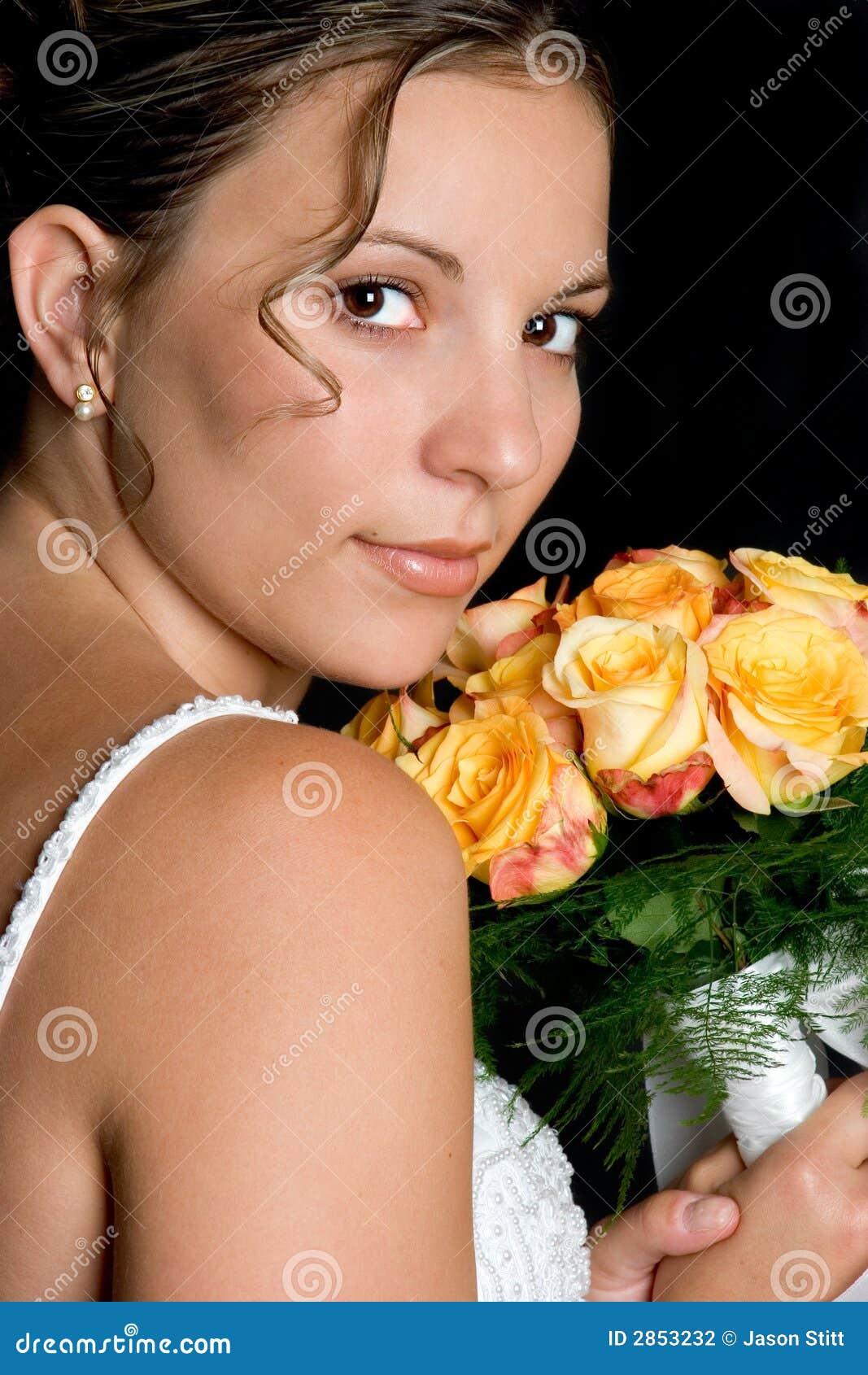 Pretty Bride stock photo. Image of women, love, bouquet - 2853232