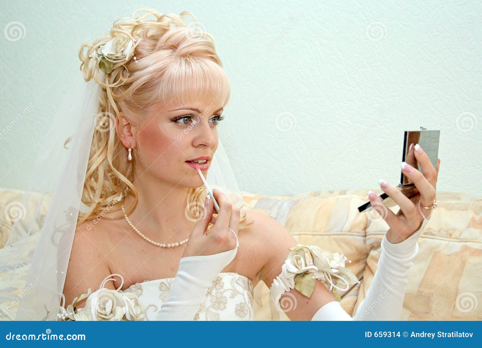 Pretty bride stock photo. Image of array, marriage, partner - 659314