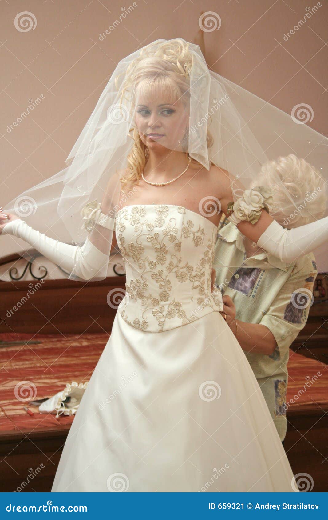 Pretty bride stock image. Image of partner, steady, prank - 659321