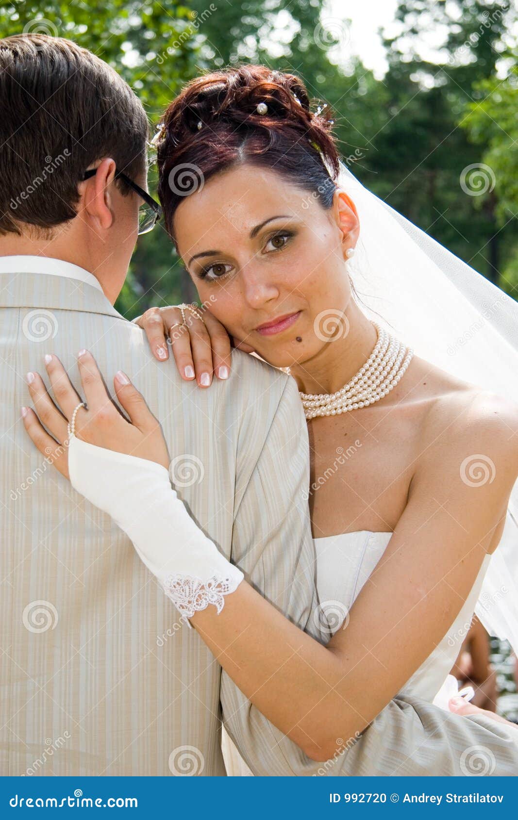 Pretty bride. stock photo. Image of groom, fiance, darling - 992720
