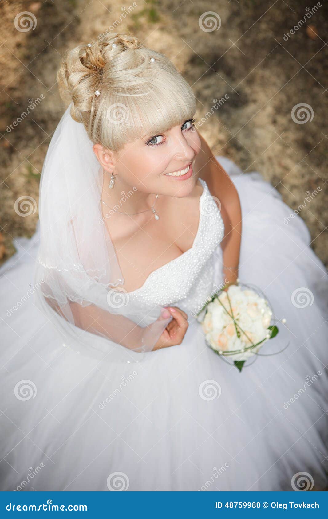 Pretty bride stock photo. Image of bouquet, bride, attractive - 48759980