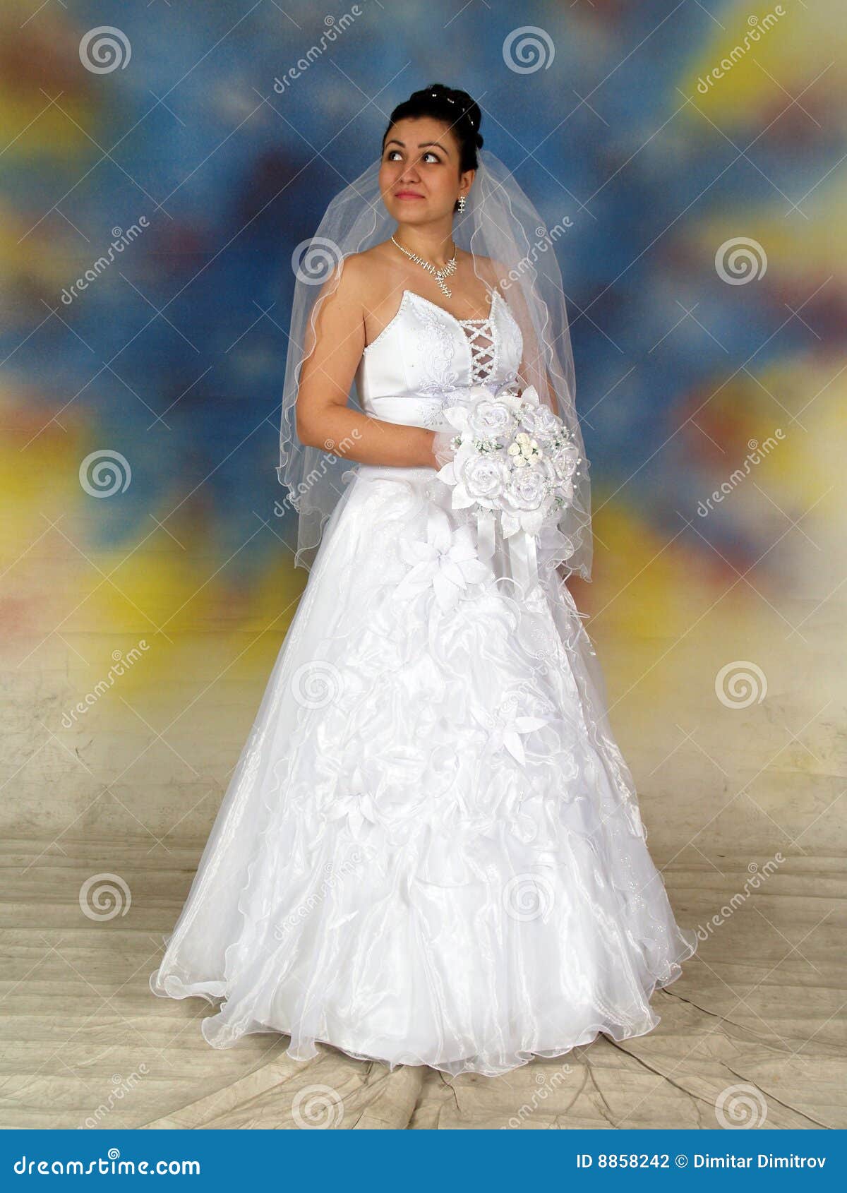Pretty Bride in Wedding Dress Stock Photo - Image of girl, lovely: 8858242