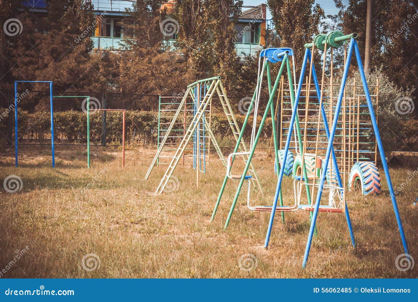 Pretty Bright and Colorful Children S Playground Stock Image - Image of ...