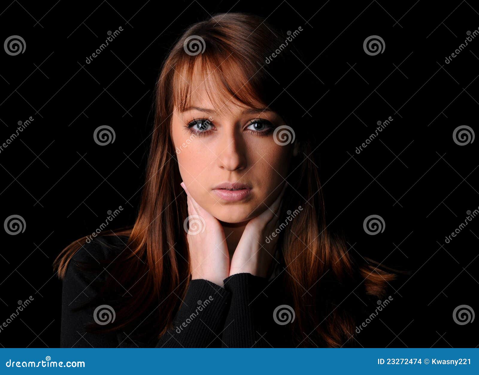 Pretty brunette stock photo. Image of glamour, adult - 23272474