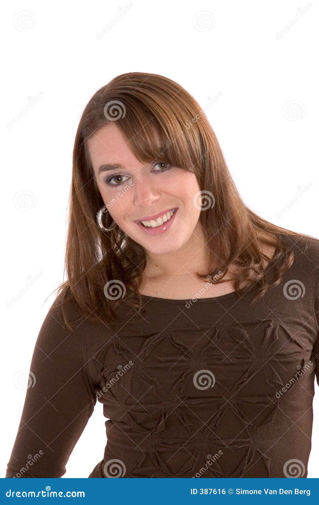 Pretty brunette stock photo. Image of people, beautiful - 387616