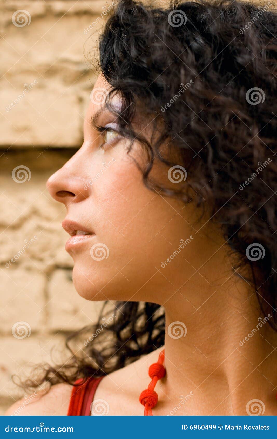 Pretty brunette stock image. Image of relaxed, outdoor - 6960499