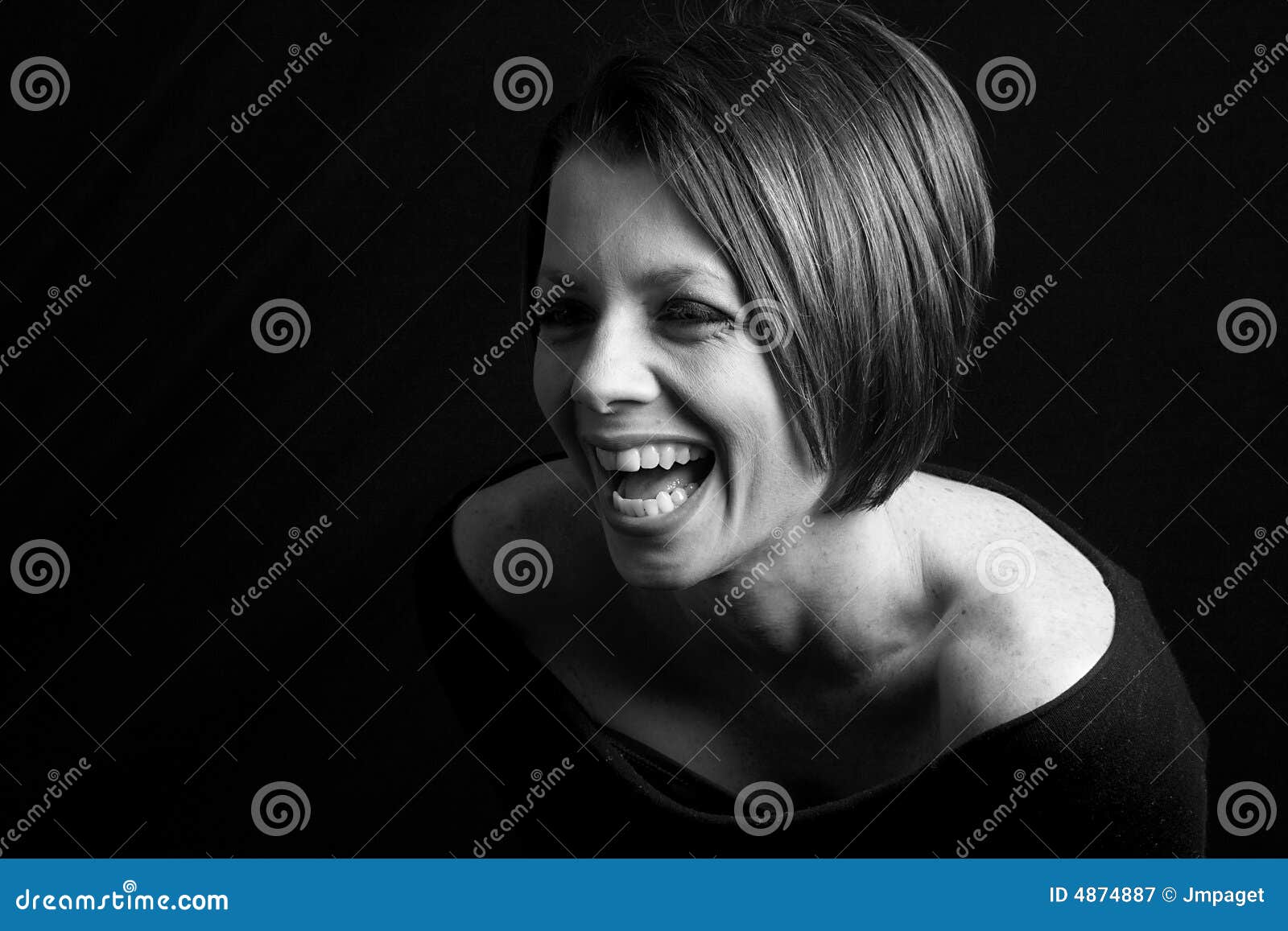 Pretty Brunette - Beaming Smile Stock Image - Image of attractive ...