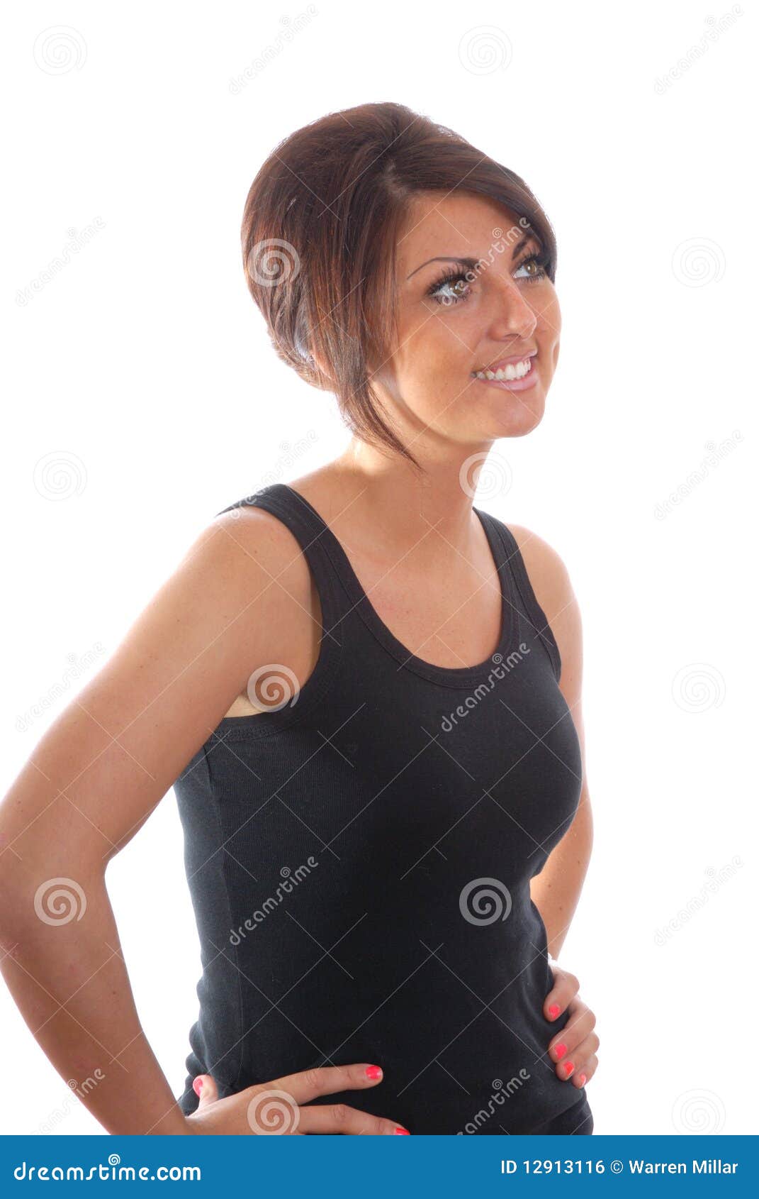 Pretty brunette portrait stock photo. Image of look, women - 12913116