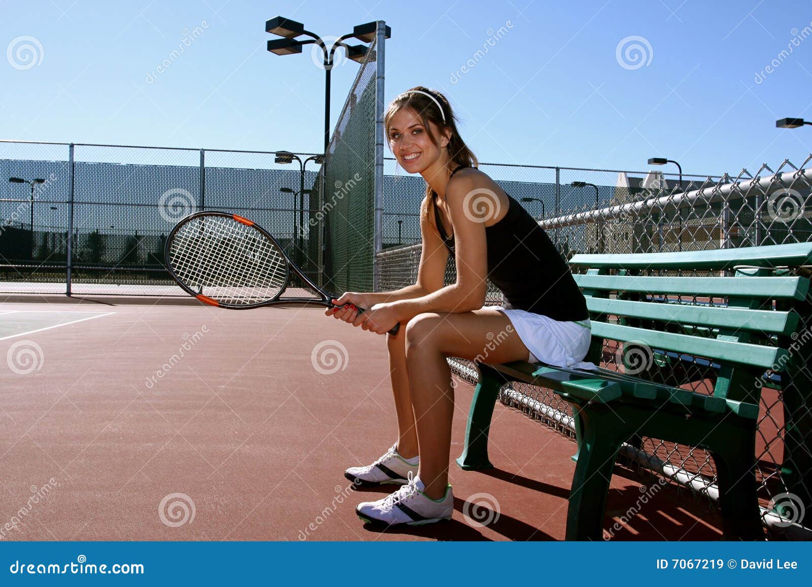Pretty Brunette Tennis Player Stock Image - Image of brown, raquet: 7067219