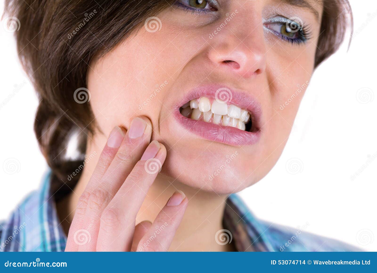 Pretty Brunette with a Toothache Stock Photo - Image of health ...
