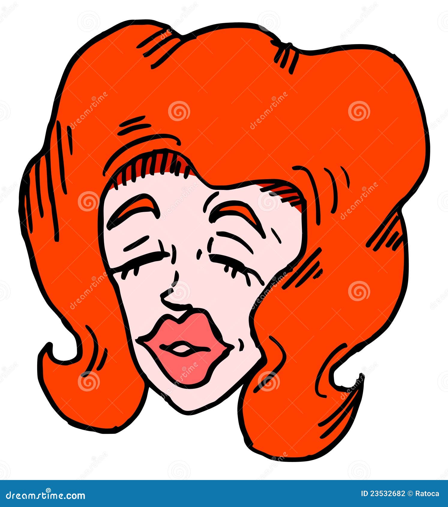 Pretty cartoon woman stock vector. Illustration of doll - 23532682