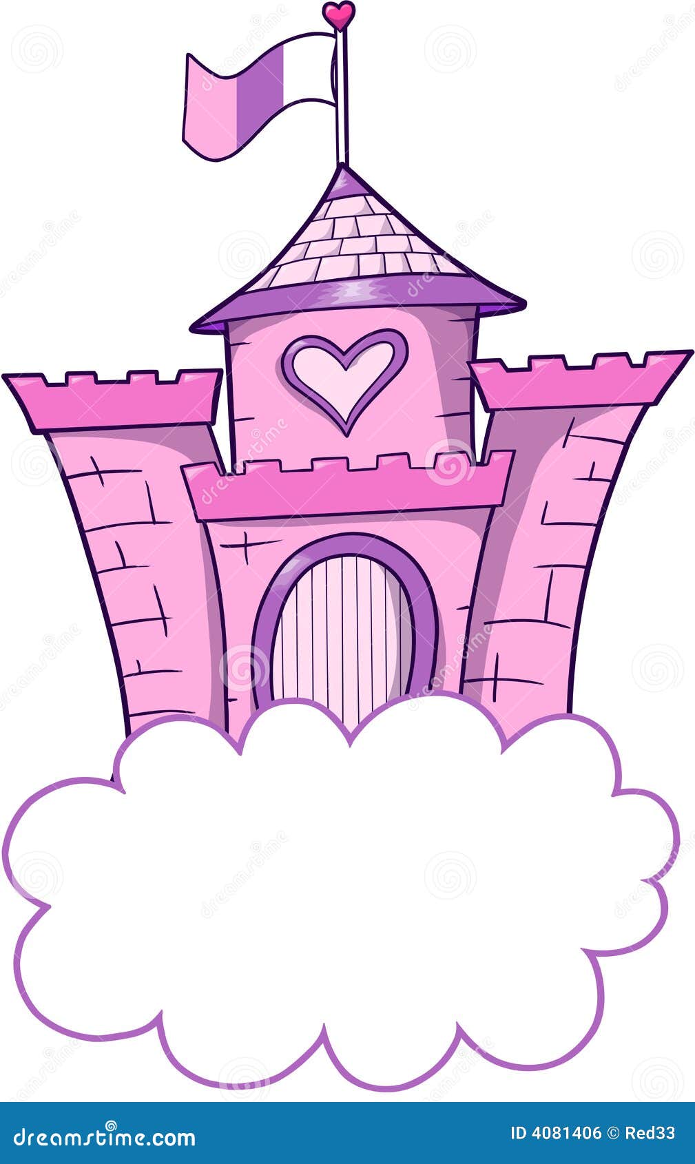 Pretty Castle Vector stock vector. Illustration of cute - 4081406