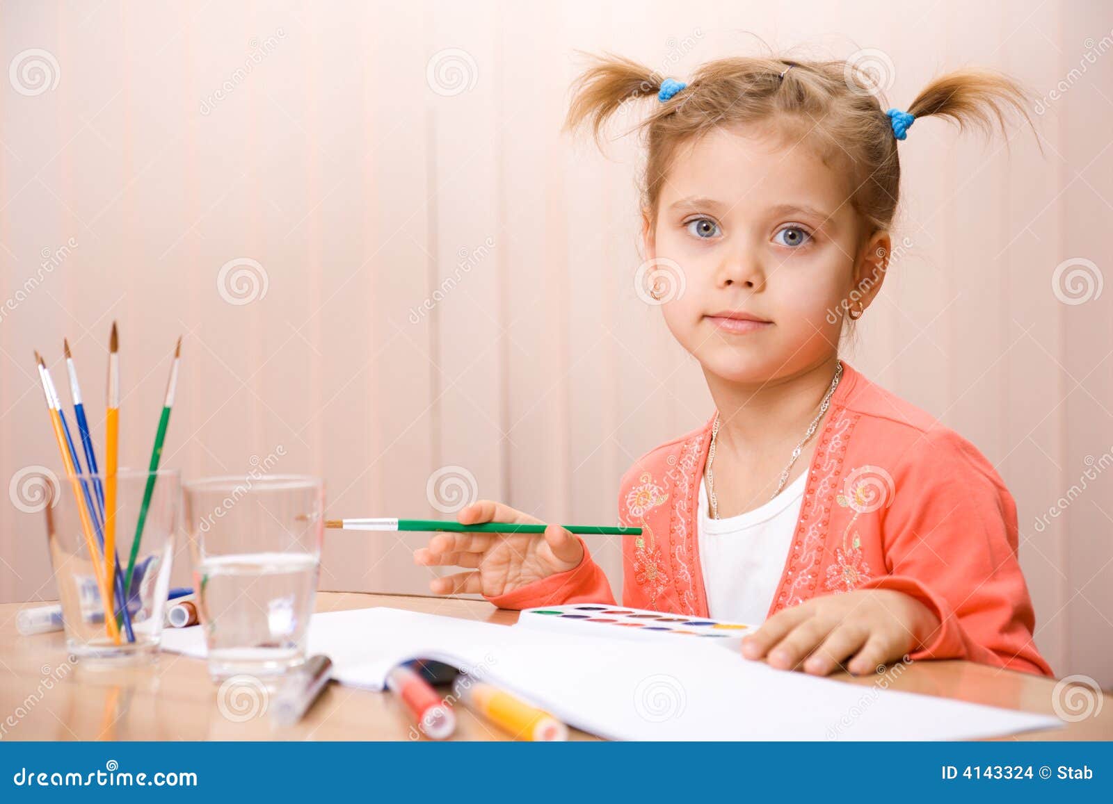 Caucasian Child Profile Portrait Close Up. Kids Face. Stock Photography ...