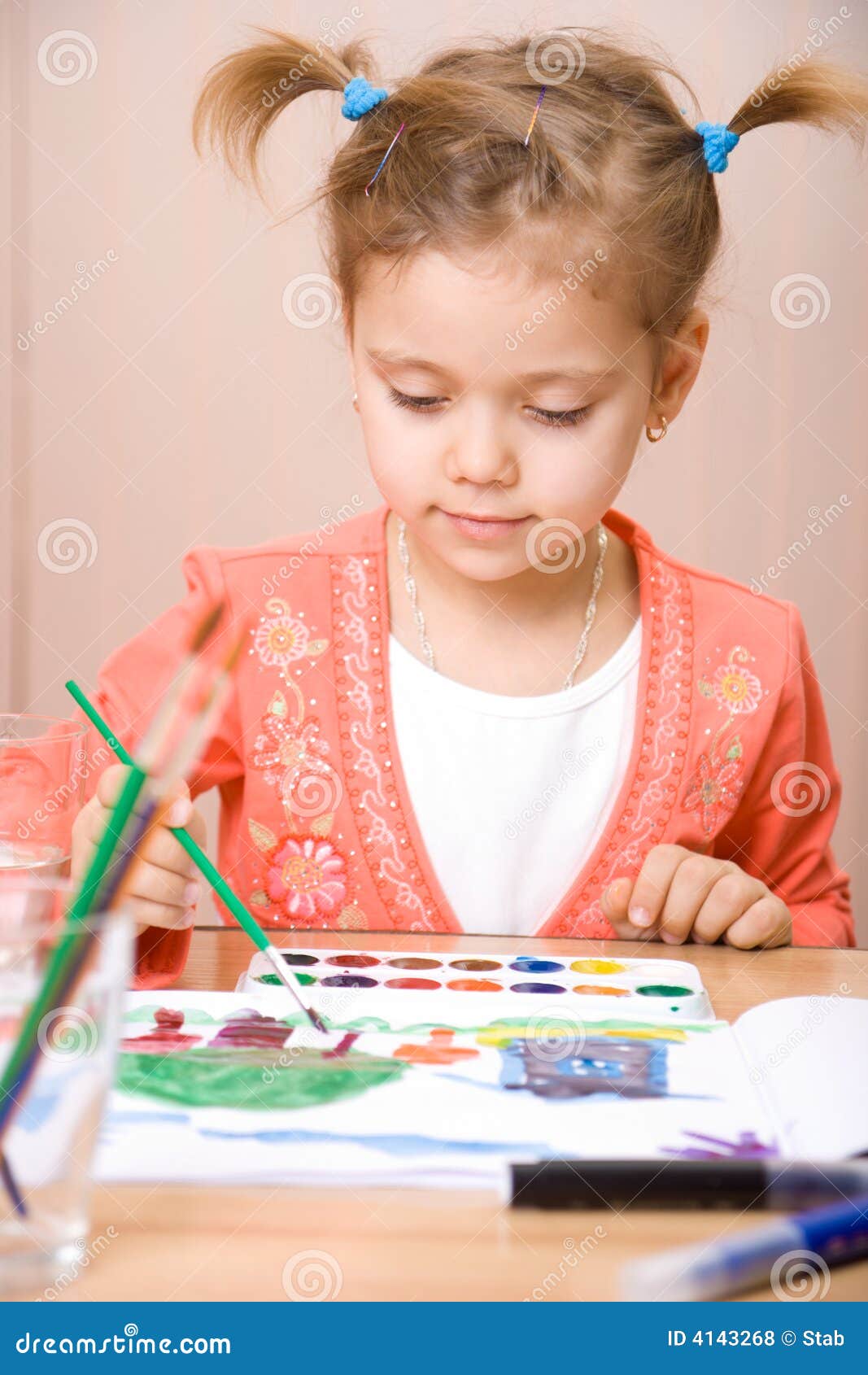 Caucasian Child Profile Portrait Close Up. Kids Face. Stock Photography ...