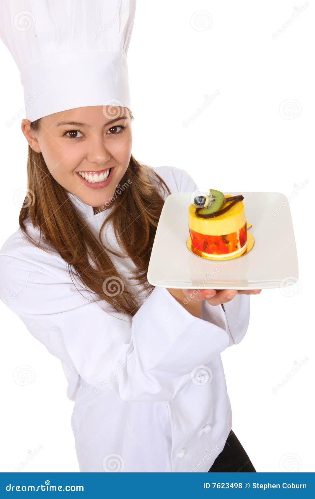 Pretty Chef Cooking Dessert Stock Photo - Image of lifestyle, caucasian ...