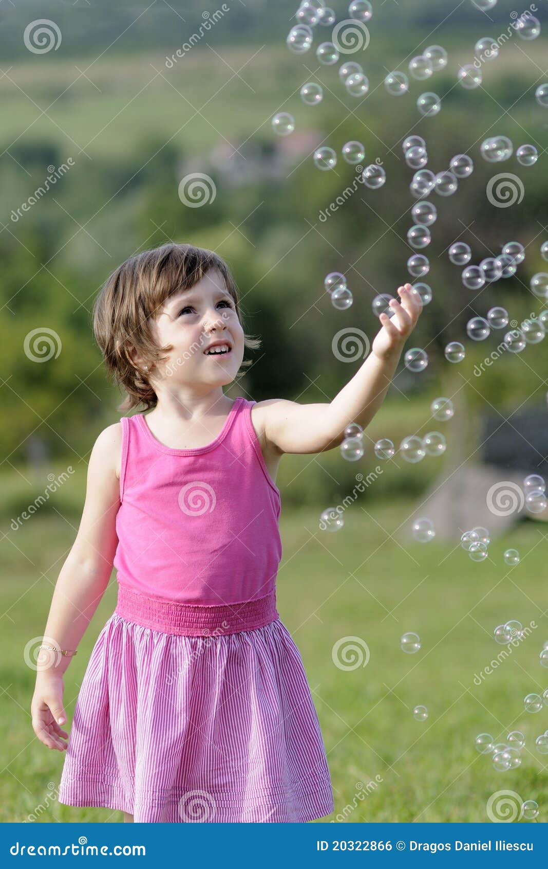 Pretty Child Catching Balloons Stock Photo - Image of summer, toys ...