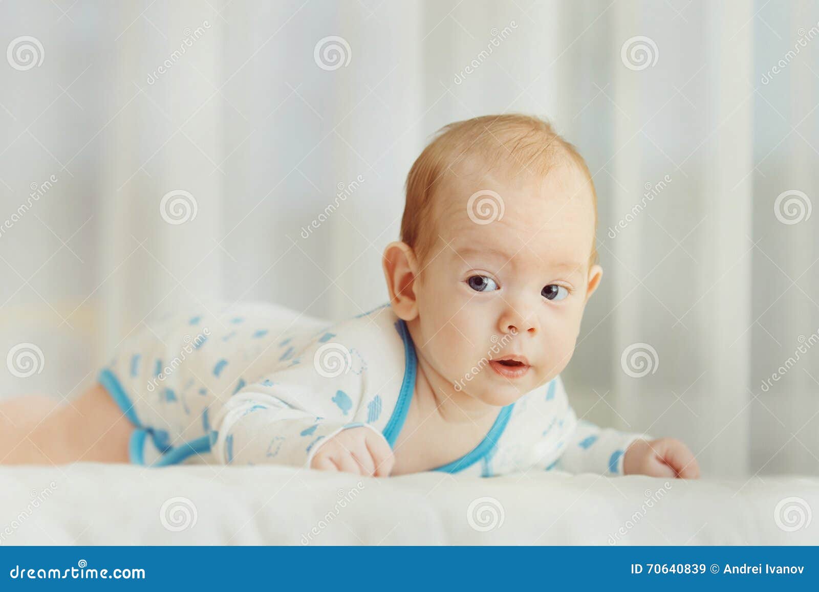 Pretty Child is Expressing Curiosity Stock Image - Image of hand, blue ...