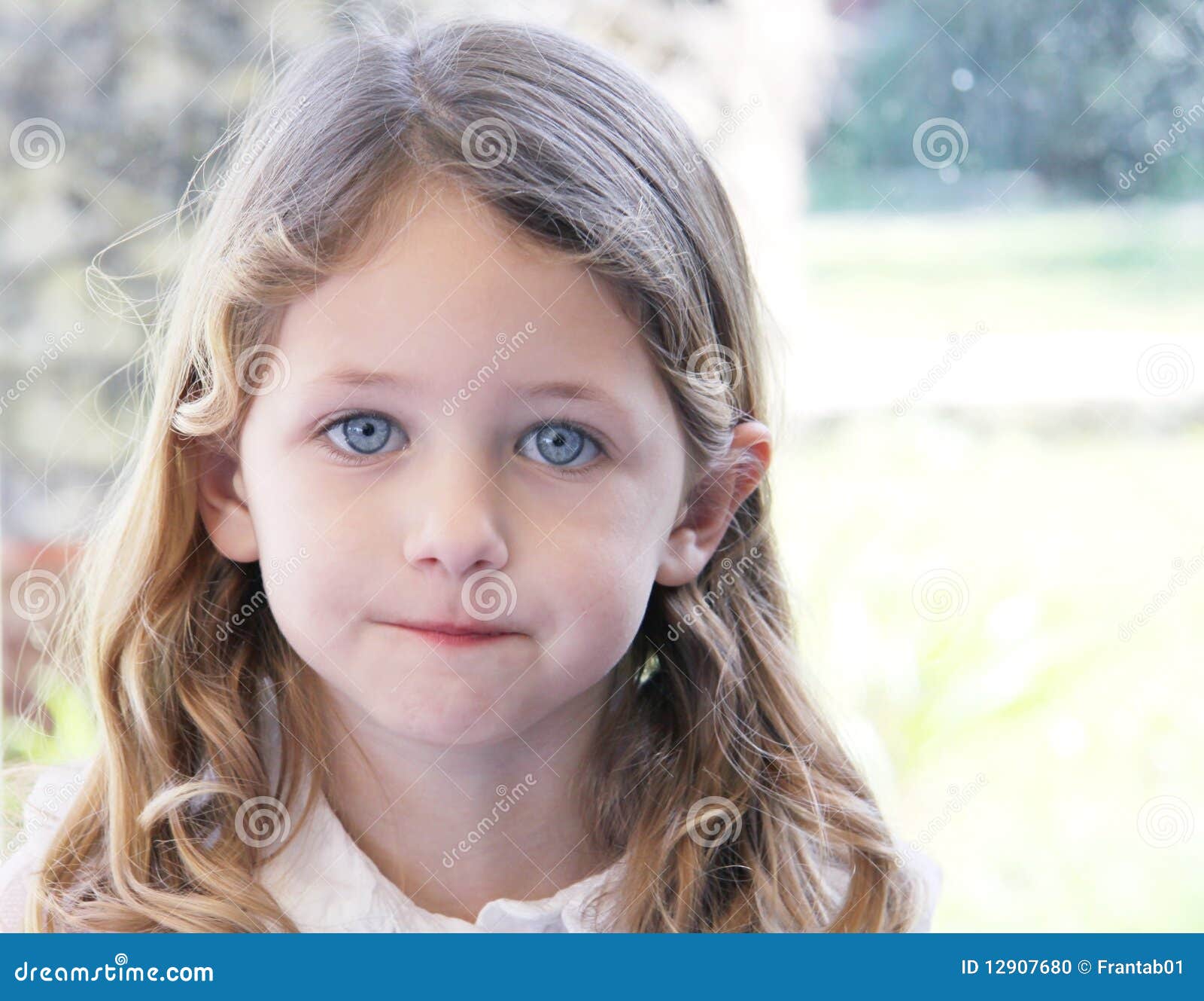 Pretty child portrait stock photo. Image of smile, hair - 12907680