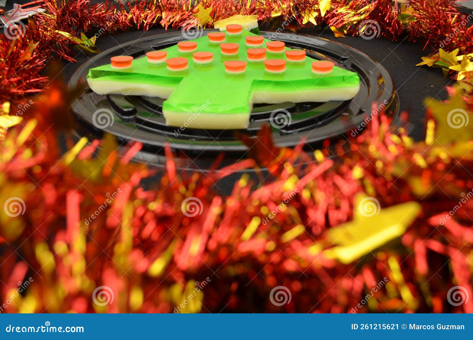 Pretty Christmas Jelly in the Shape of a Pine Tree Stock Image - Image ...
