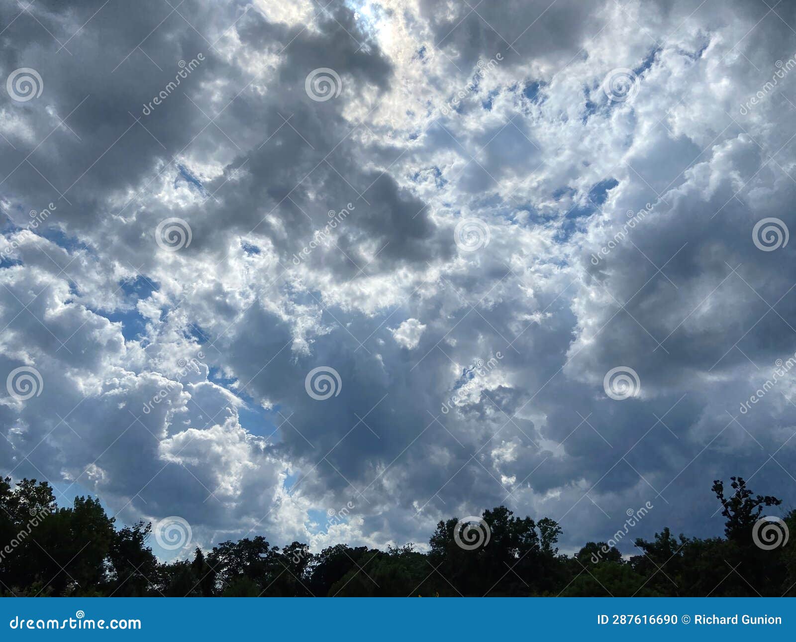 Pretty Clouds in the Afternoon in Summer in August Stock Photo - Image ...