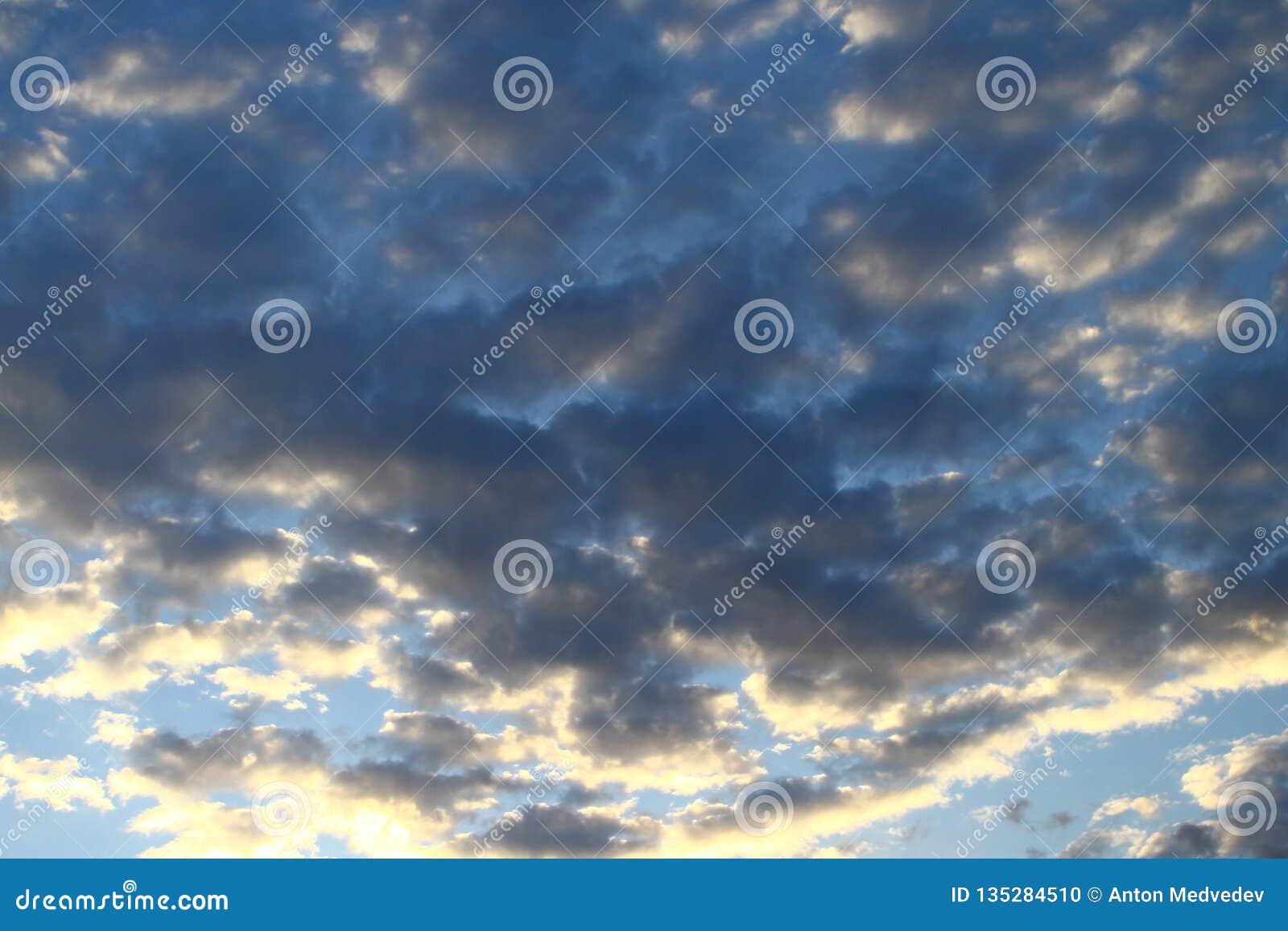 Pretty Colorful Light Clouds on the Sky for Using in Design As ...