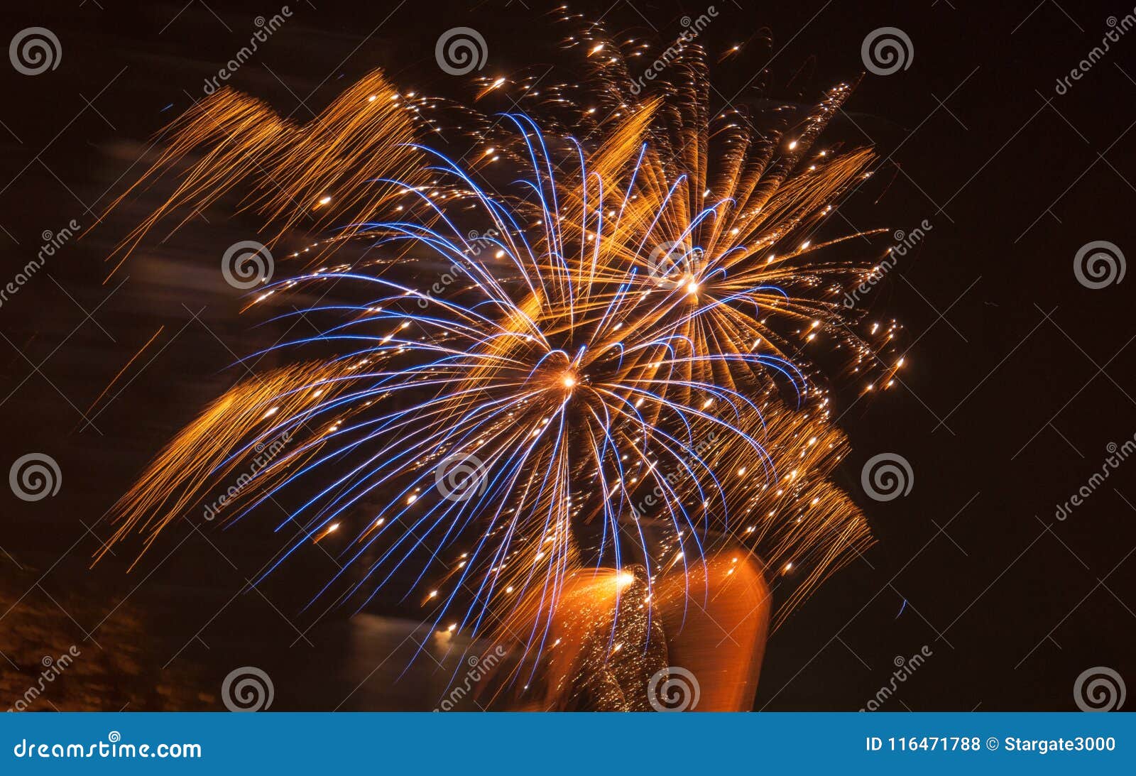 Pretty Colours from the Fireworks Stock Photo - Image of shooting ...