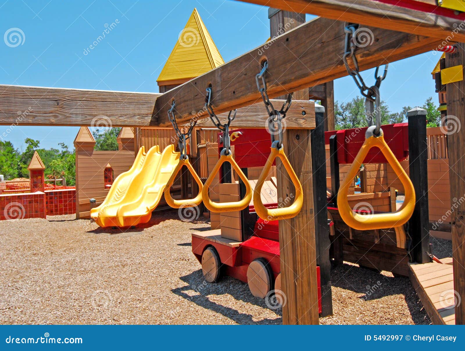 Pretty Community Playground Stock Image - Image of slide, neat: 5492997