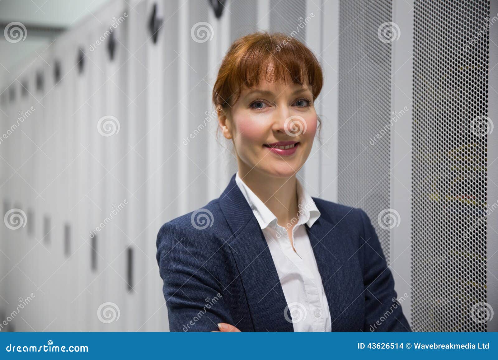 Pretty Computer Technician Looking at Camera Stock Photo - Image of ...