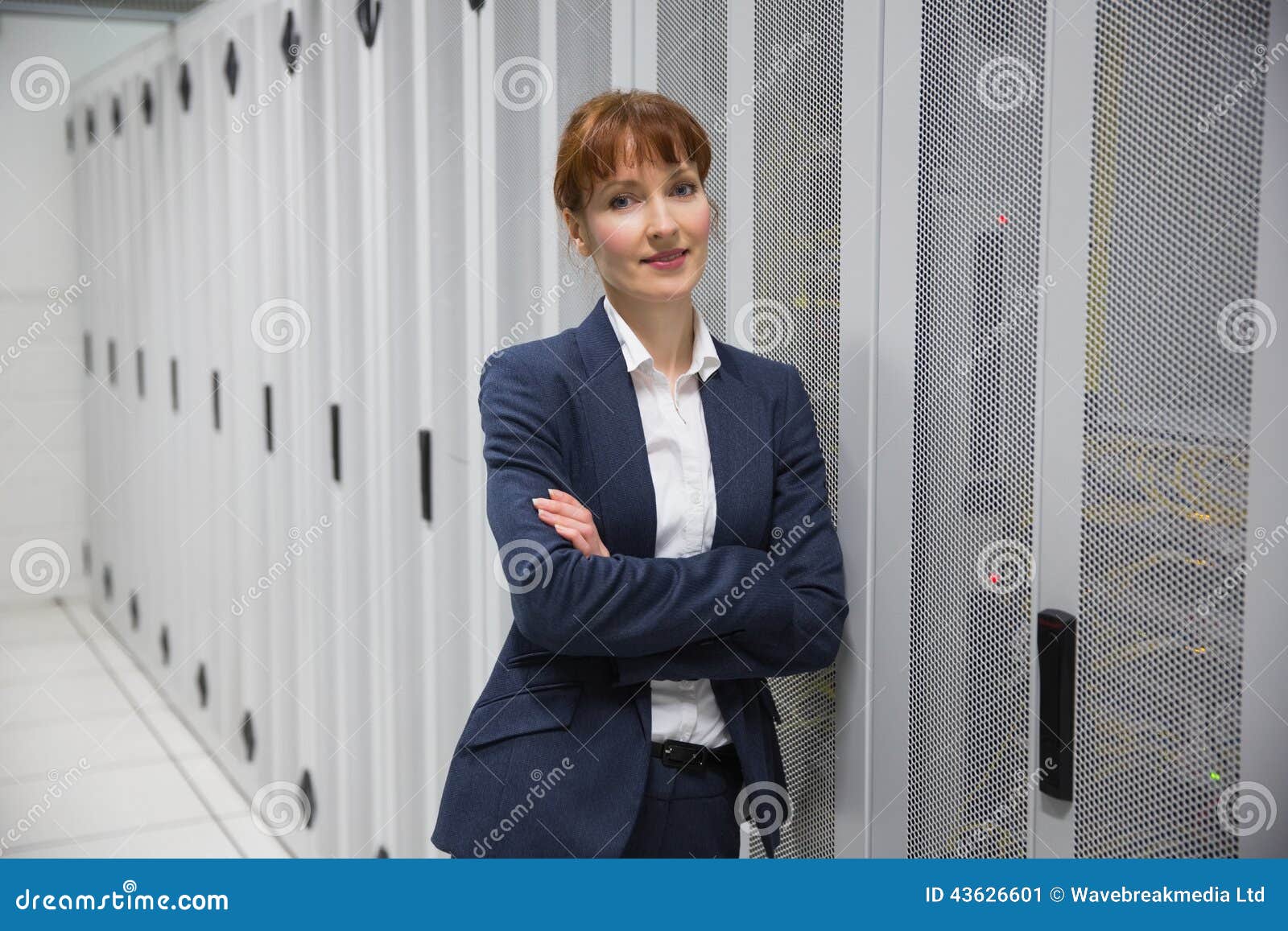 Pretty Computer Technician Looking at Camera Stock Image - Image of ...