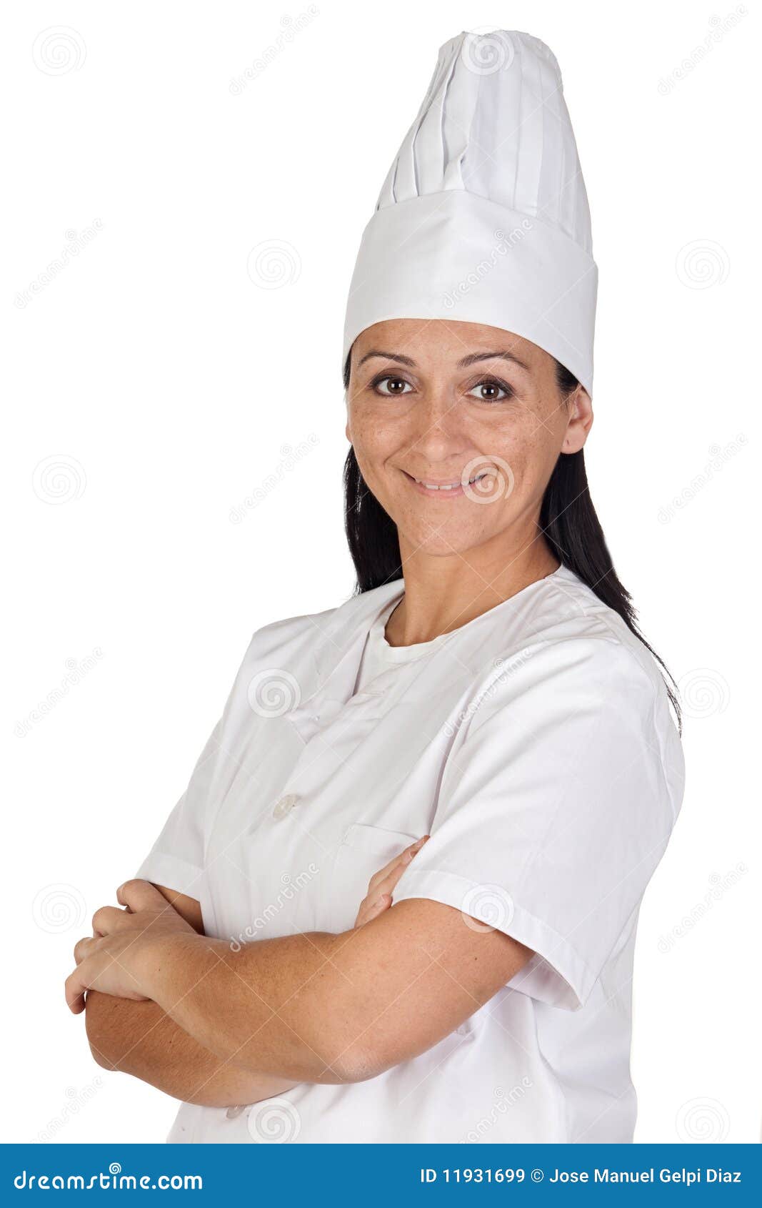 Pretty Cook Girl with Uniform Stock Image - Image of girl, pretty: 11931699