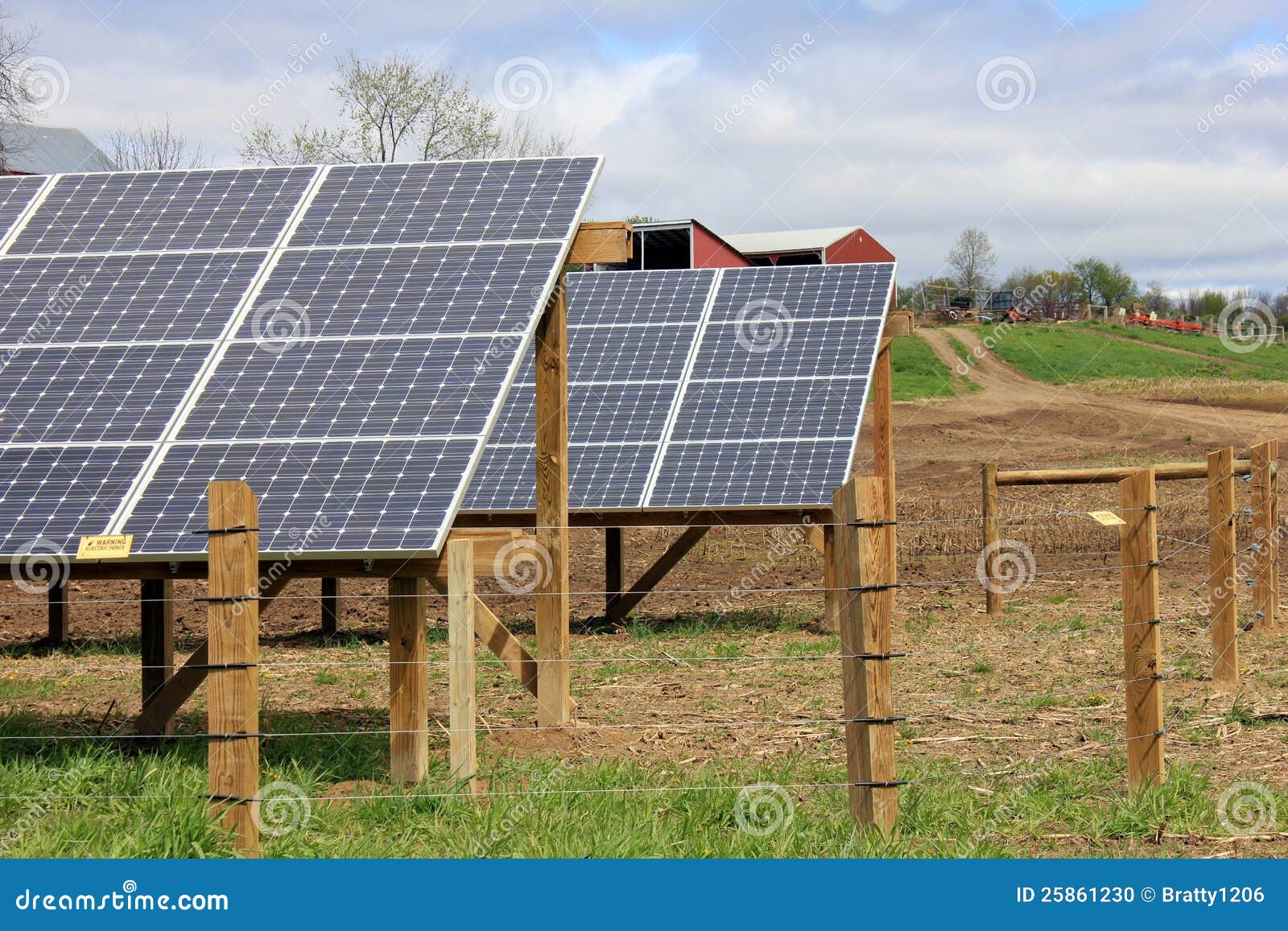 Pretty Countryside with Solar Panels Stock Photo - Image of renewable ...