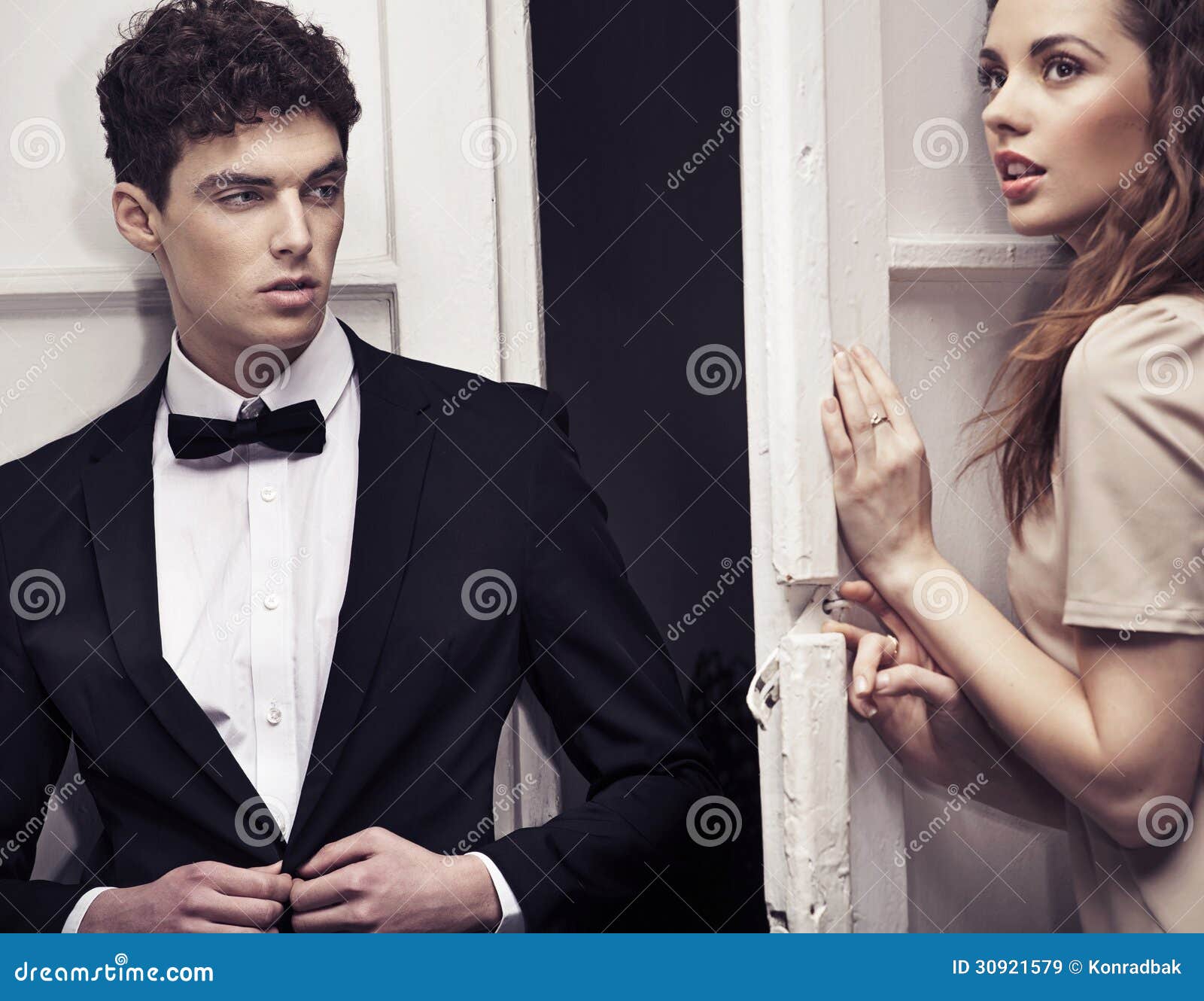 Pretty Couple at Studio Session Stock Image - Image of happiness ...