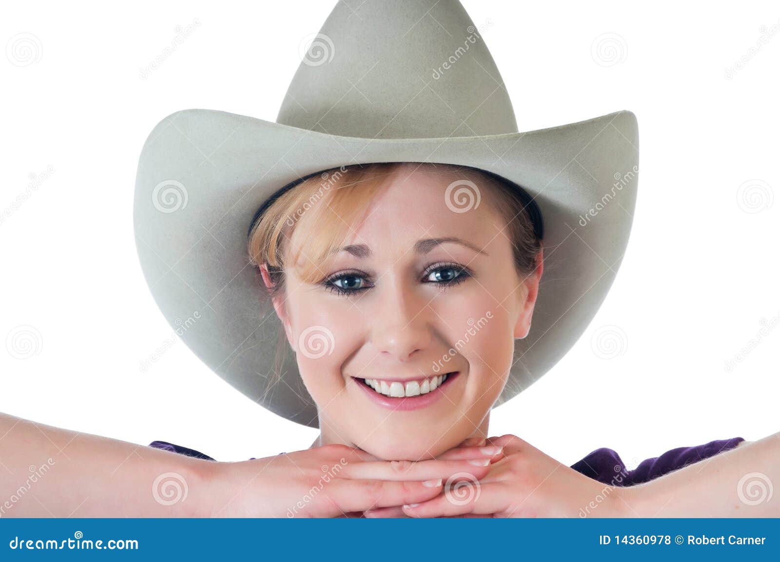 Pretty cowgirl stock photo. Image of cute, happy, blonde - 14360978