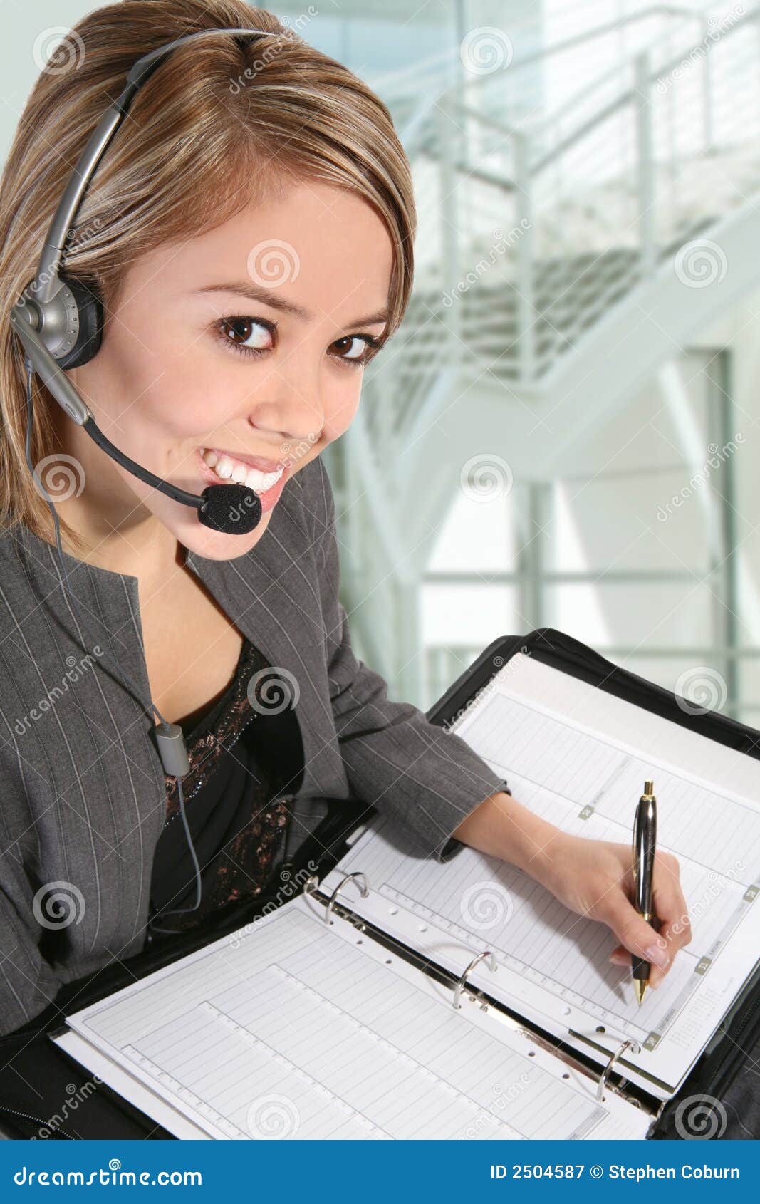 Pretty Customer Service Woman Stock Image - Image of service, female ...