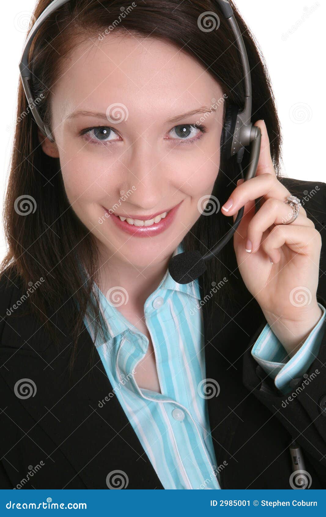 Pretty Customer Service Woman Stock Image - Image of tech, girl: 2985001